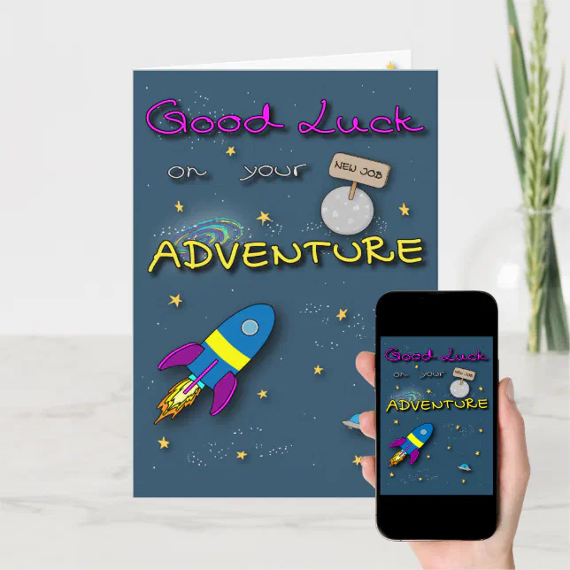 New Job - Good Luck on your new Adventure Card | Zazzle