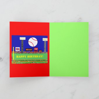 New Kids Baseball Happy Birthday Card Gift | Zazzle