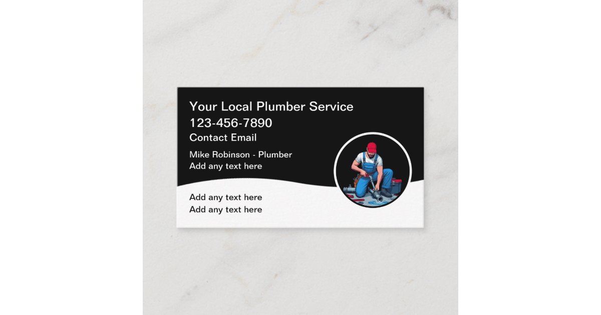 New Licensed Plumber Business Cards | Zazzle