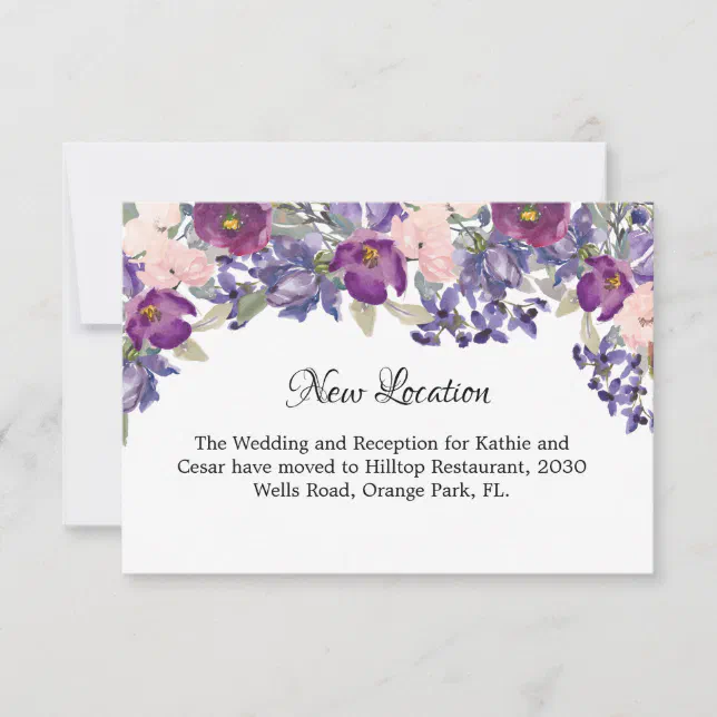 New Location Wedding Invitation | Zazzle