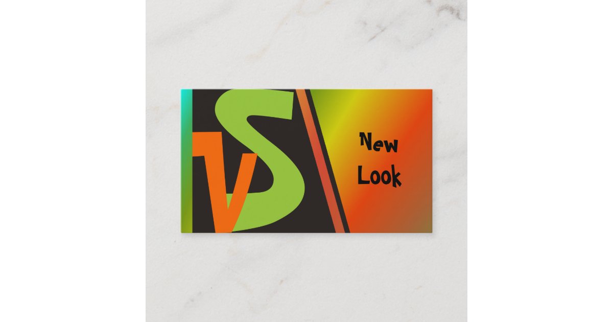 New Look Monogram Business Cards | Zazzle