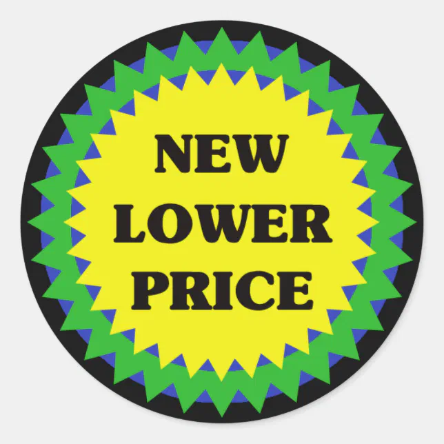 NEW LOWER PRICE Retail Sale Sticker | Zazzle