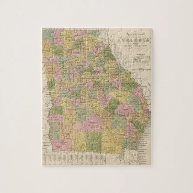 New Map Of Georgia Jigsaw Puzzle | Zazzle