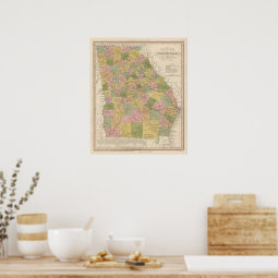 New Map Of Georgia Poster | Zazzle