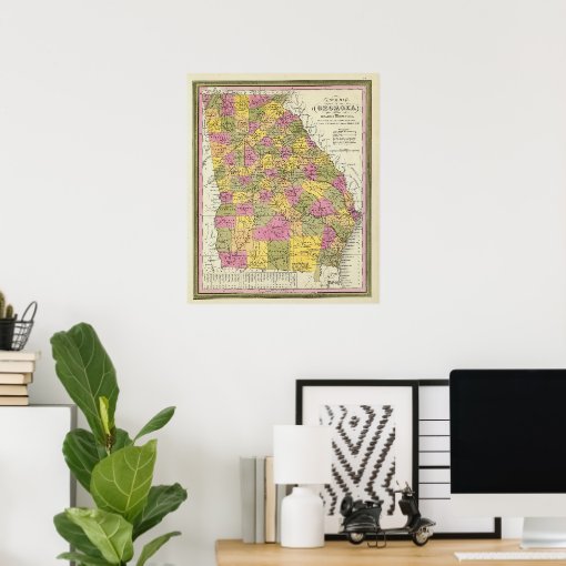 New Map Of Georgia Poster | Zazzle