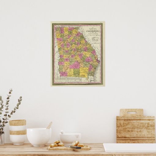New Map Of Georgia Poster | Zazzle