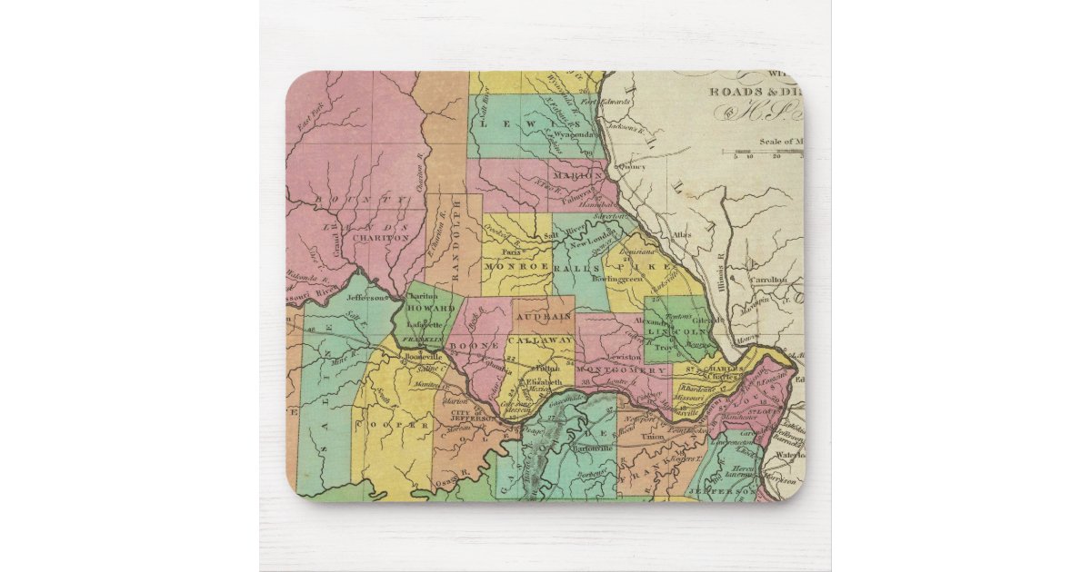 New Map Of Missouri Mouse Pad | Zazzle