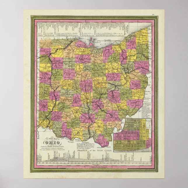 New Map Of Ohio Poster | Zazzle