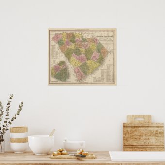 New Map Of South Carolina 2 Poster | Zazzle