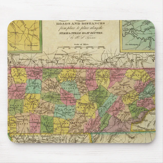 New Map Of Tennessee 2 Mouse Pad | Zazzle