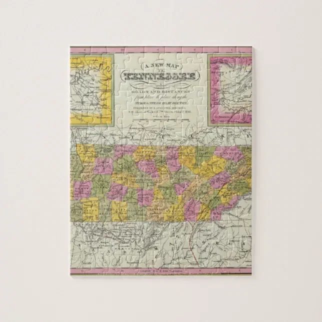 New Map Of Tennessee Jigsaw Puzzle | Zazzle