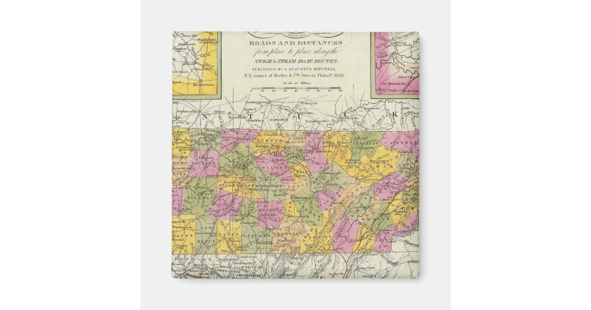 New Map Of Tennessee Magnet | Zazzle
