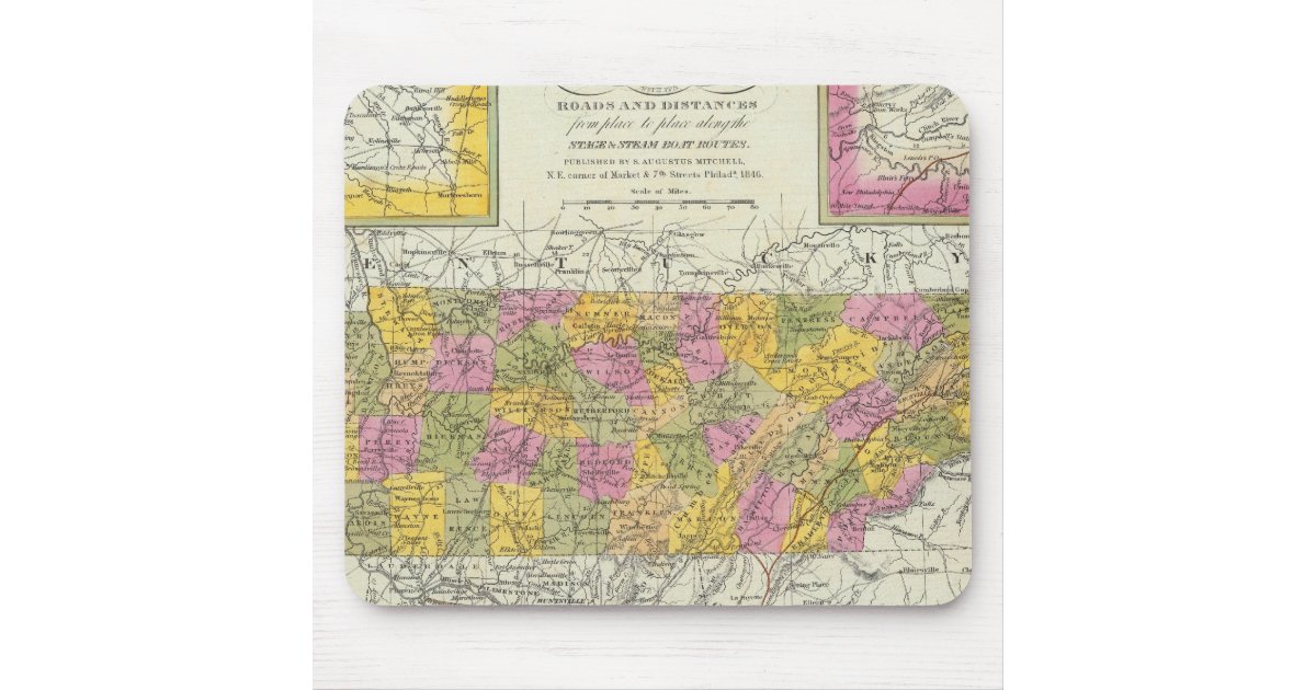 New Map Of Tennessee Mouse Pad | Zazzle