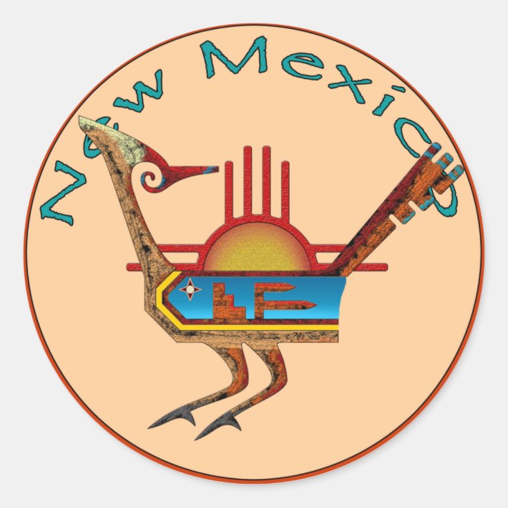 New Mexico Classic Round Sticker | Zazzle