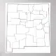 New Mexico Counties Blank Outline Map Poster | Zazzle