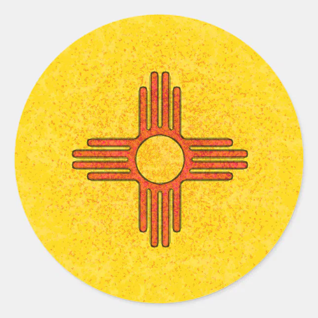 NEW MEXICO FLAG CLASSIC ROUND STICKER | Zazzle