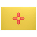 New Mexico Flag Zia Sun Pattern Fabric | Zazzle
