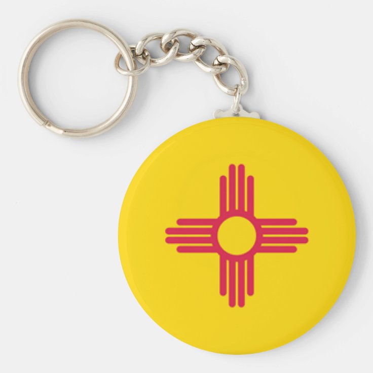 New Mexico Flag Keychain | Zazzle