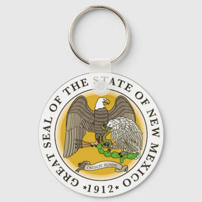 New Mexico Great Seal Keychain | Zazzle