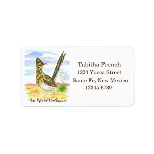 New Mexico Roadrunner State Bird Return Address Label | Zazzle.com