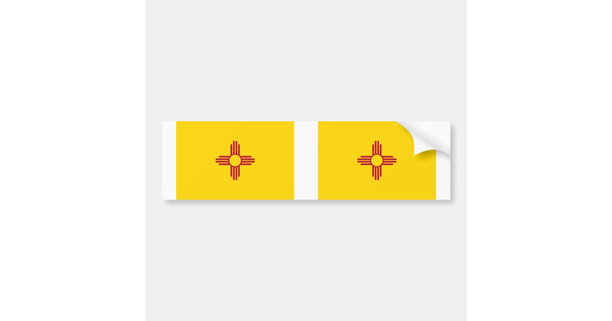 New Mexico state flag Bumper Sticker | Zazzle