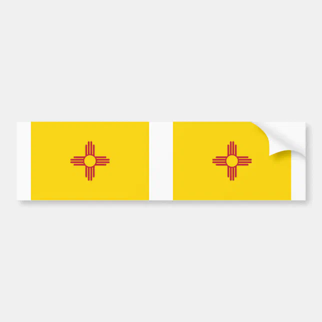New Mexico state flag Bumper Sticker | Zazzle