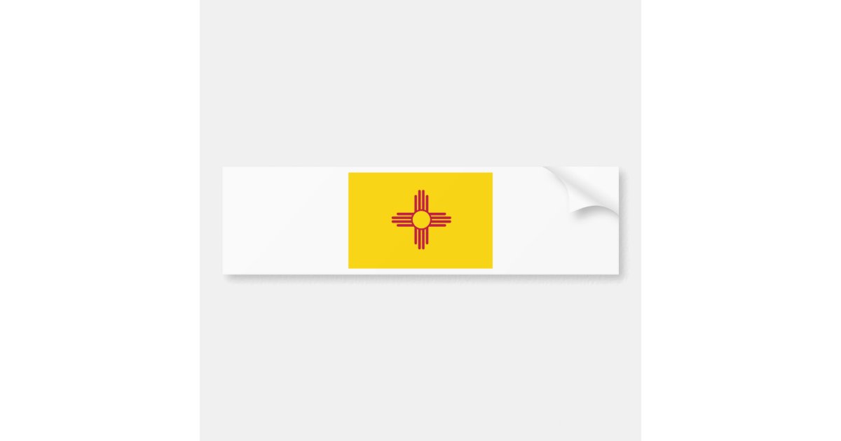 New Mexico State Flag Bumper Sticker | Zazzle
