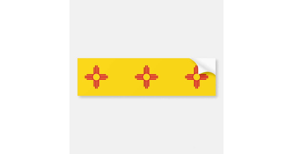 New Mexico State Flag Design Bumper Sticker | Zazzle