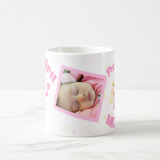 New Mom Baby Girl Custom Photo Mug | Zazzle