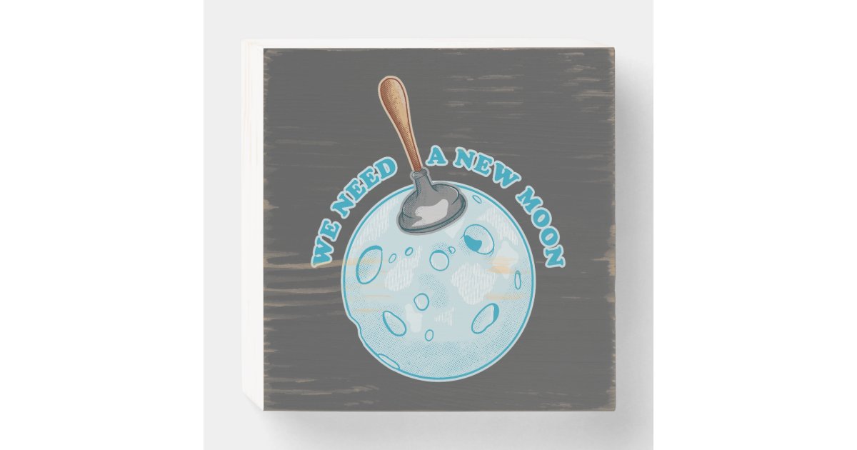New moon astrology astronomy wooden box sign | Zazzle