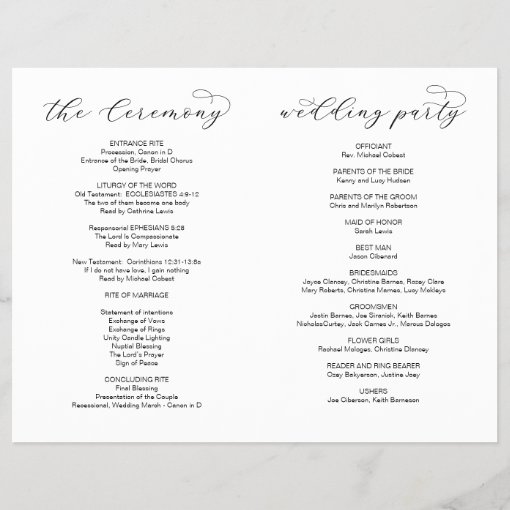 New Mr and Mrs, Foldable Wedding Programs | Zazzle