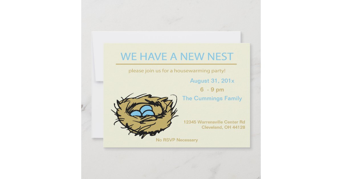 New Nest Housewarming Invitation | Zazzle