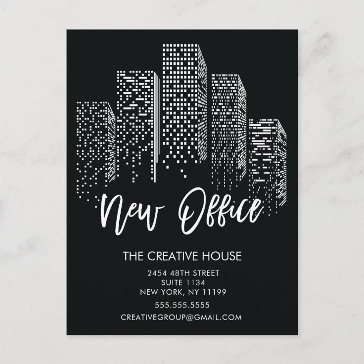 New Office Moving Announcement Post Card | Zazzle
