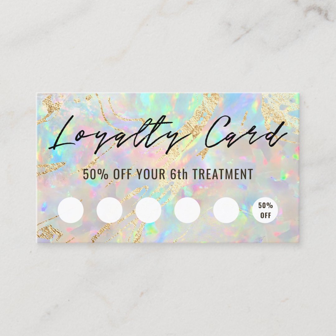 new opal texture loyalty card | Zazzle