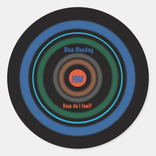 New Order Blue Monday british 80's Classic Round Sticker | Zazzle