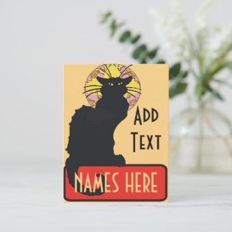 New Orleans Chat Noir Edit Text Blank Postcard | Zazzle