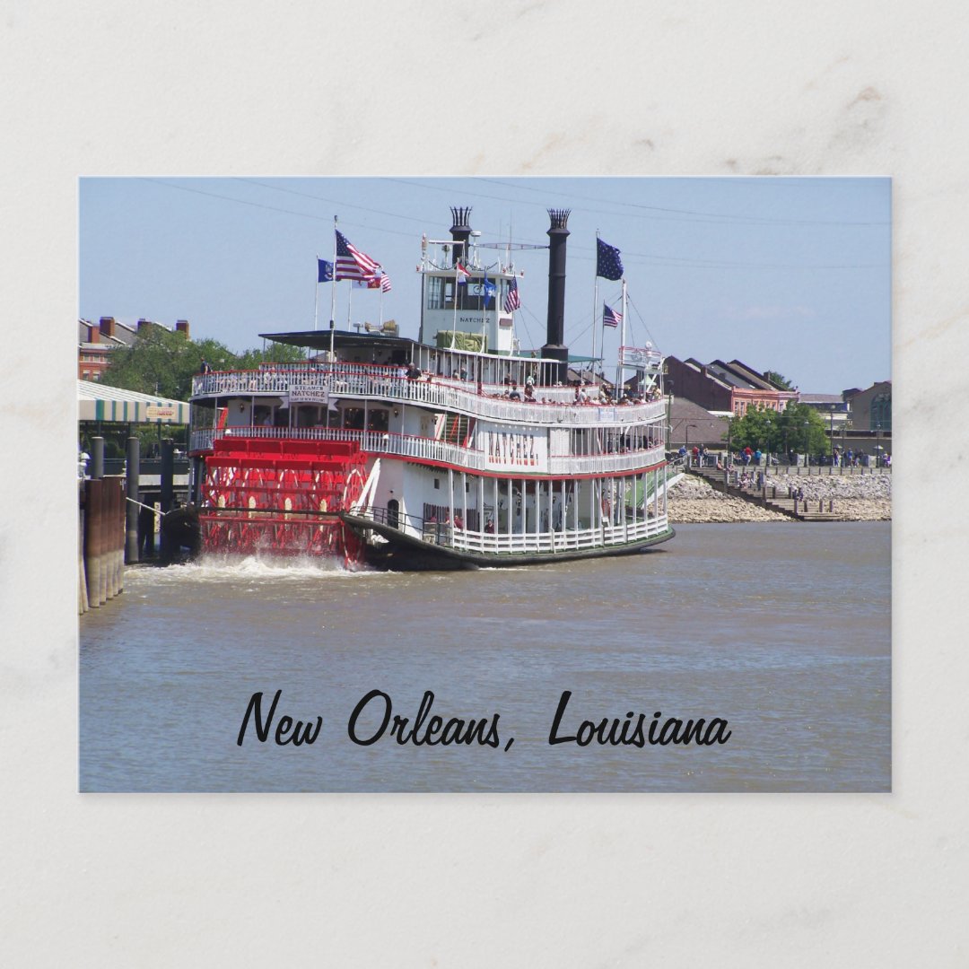 New Orleans Louisiana Mississippi River Boat Postcard | Zazzle