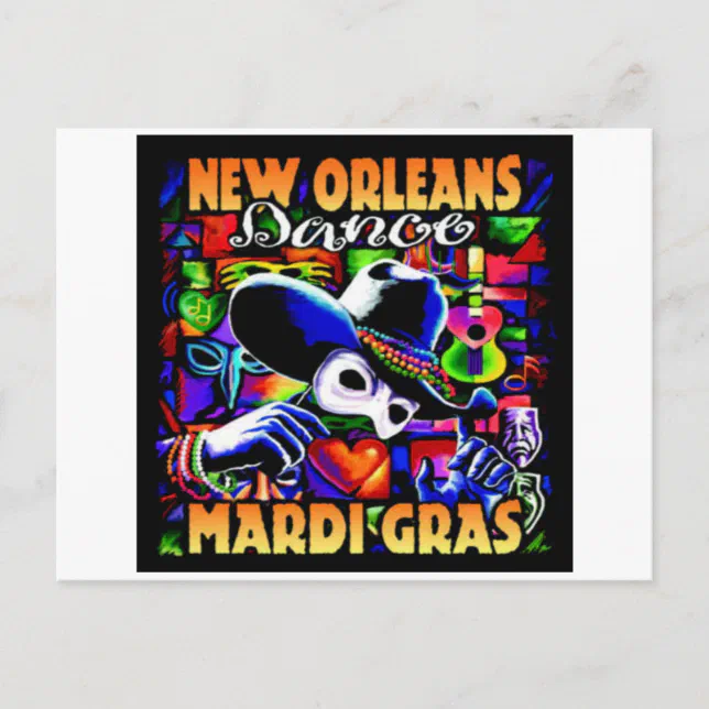 New Orleans Mardi Gras #010 Postcard | Zazzle