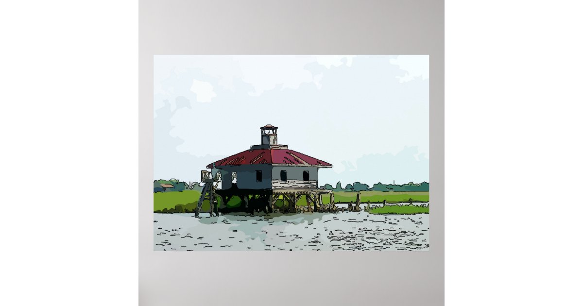 New Orleans Old Rigolets Lighthouse Poster | Zazzle