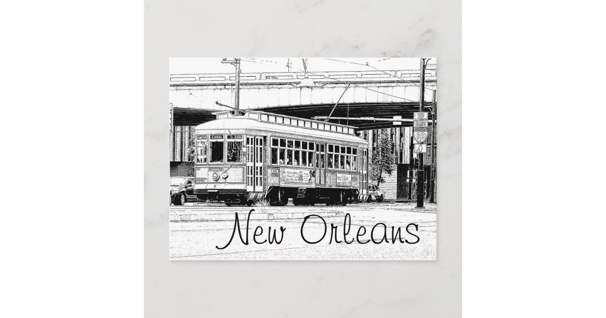 New Orleans Postcard - Trolley Car | Zazzle