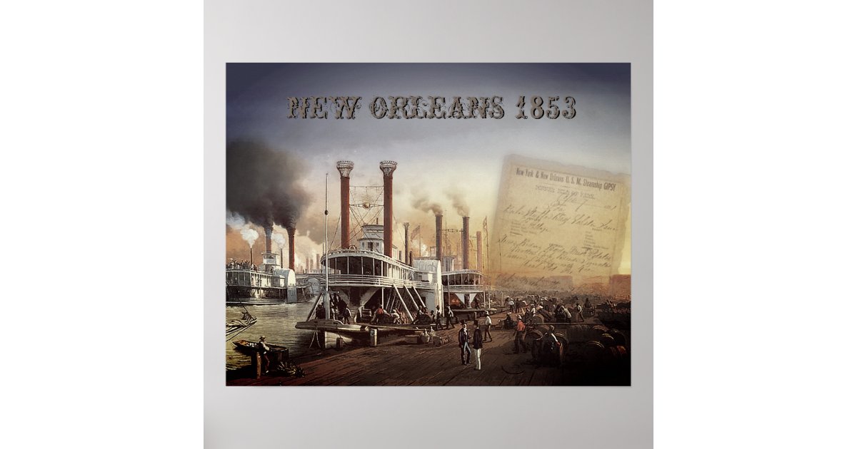 New Orleans Steamboat Poster | Zazzle