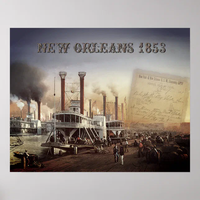 New Orleans Steamboat Poster | Zazzle