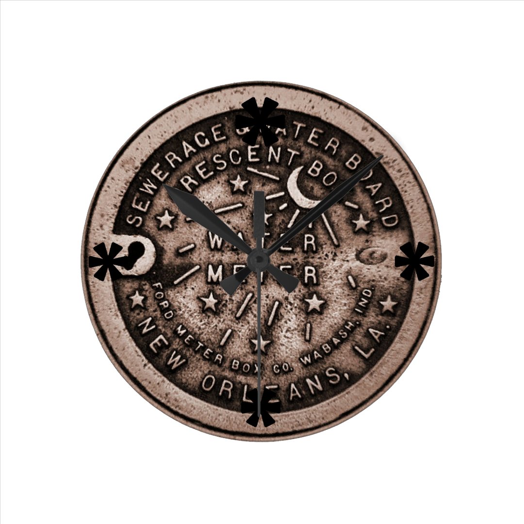 New Orleans Water Meter Clock | Zazzle