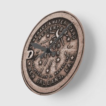 New Orleans Water Meter Cover Clock Face | Zazzle