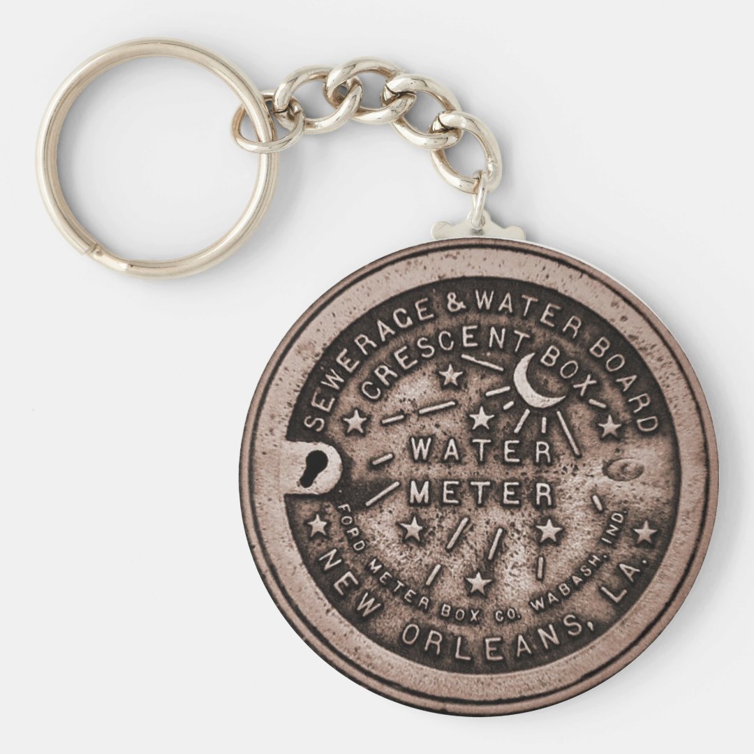 New Orleans Water Meter Lid Keychain | Zazzle
