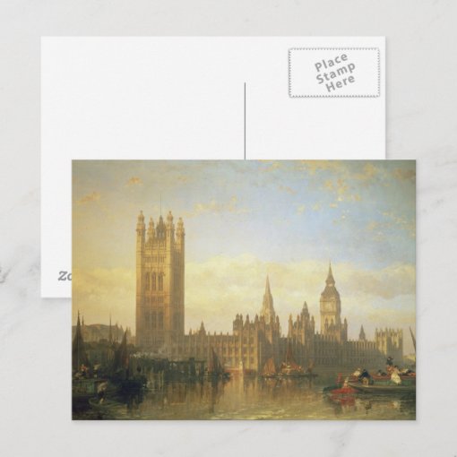 New Palace of Westminster from the River Thames Postcard | Zazzle