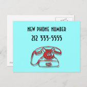 new phone number postcard | Zazzle