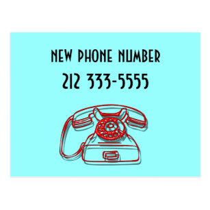 New Phone Number Postcards - No Minimum Quantity | Zazzle
