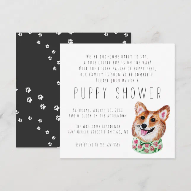 New Puppy | Puppy Shower Invitation | Zazzle