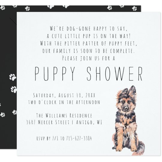 New Puppy | Puppy Shower Invitation | Zazzle.com
